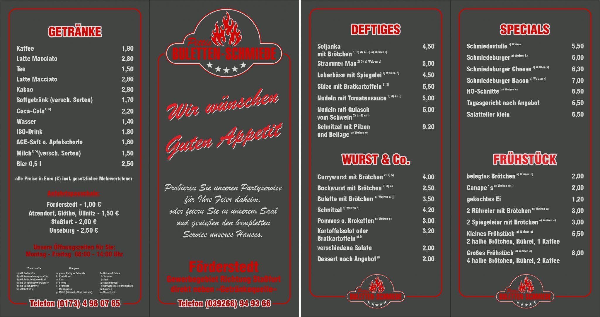 Bulettenschmiede Deutsche Küche, Catering, Buffet, Partyservice